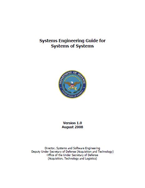 Systems Engineering Guide for Systems of Systems | SE Goldmine